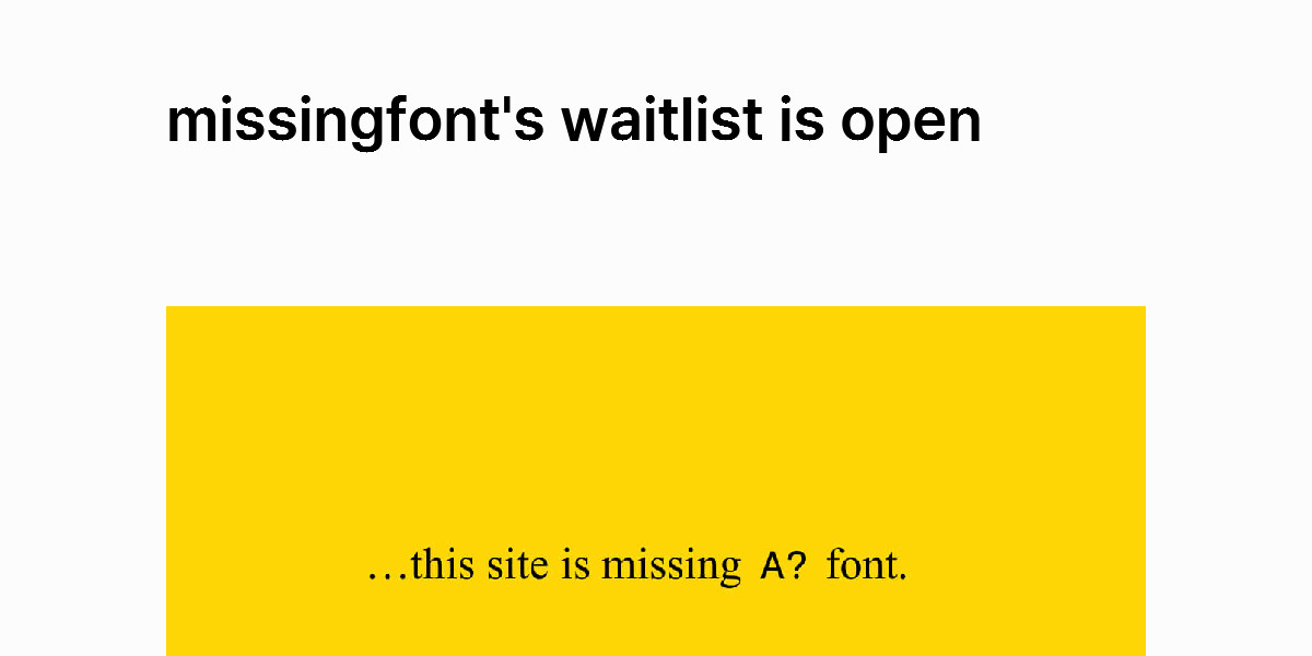 missingfont's waitlist is open | Florian - Design Engineer