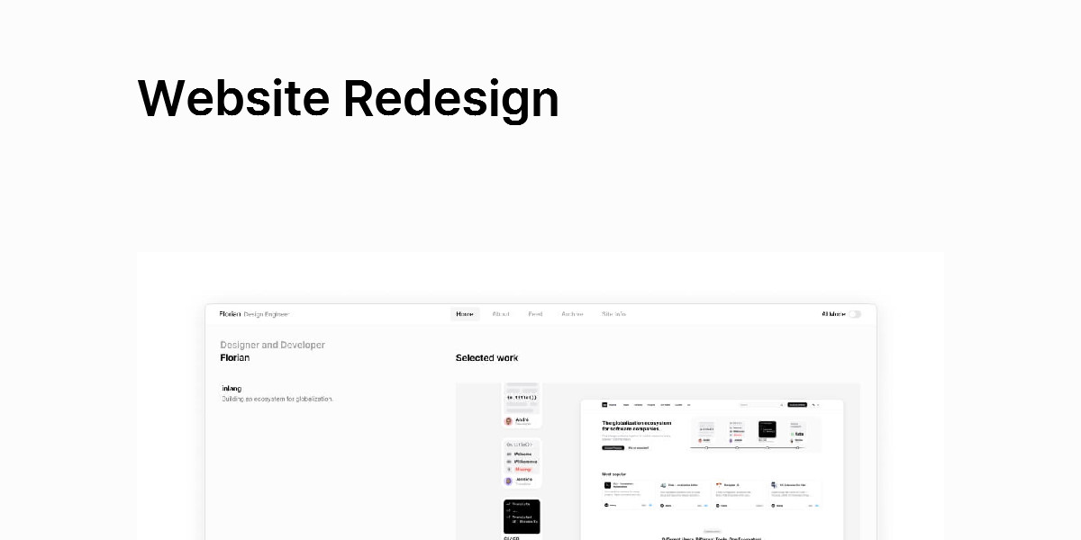 Website Redesign | Florian - Design Engineer